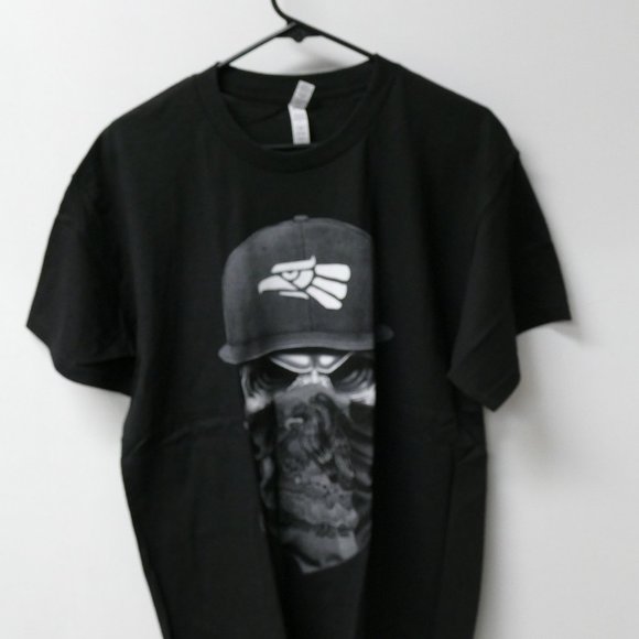 Shirts | Cholo Skull Wmask Mens Large Black Tshirt | Poshmark